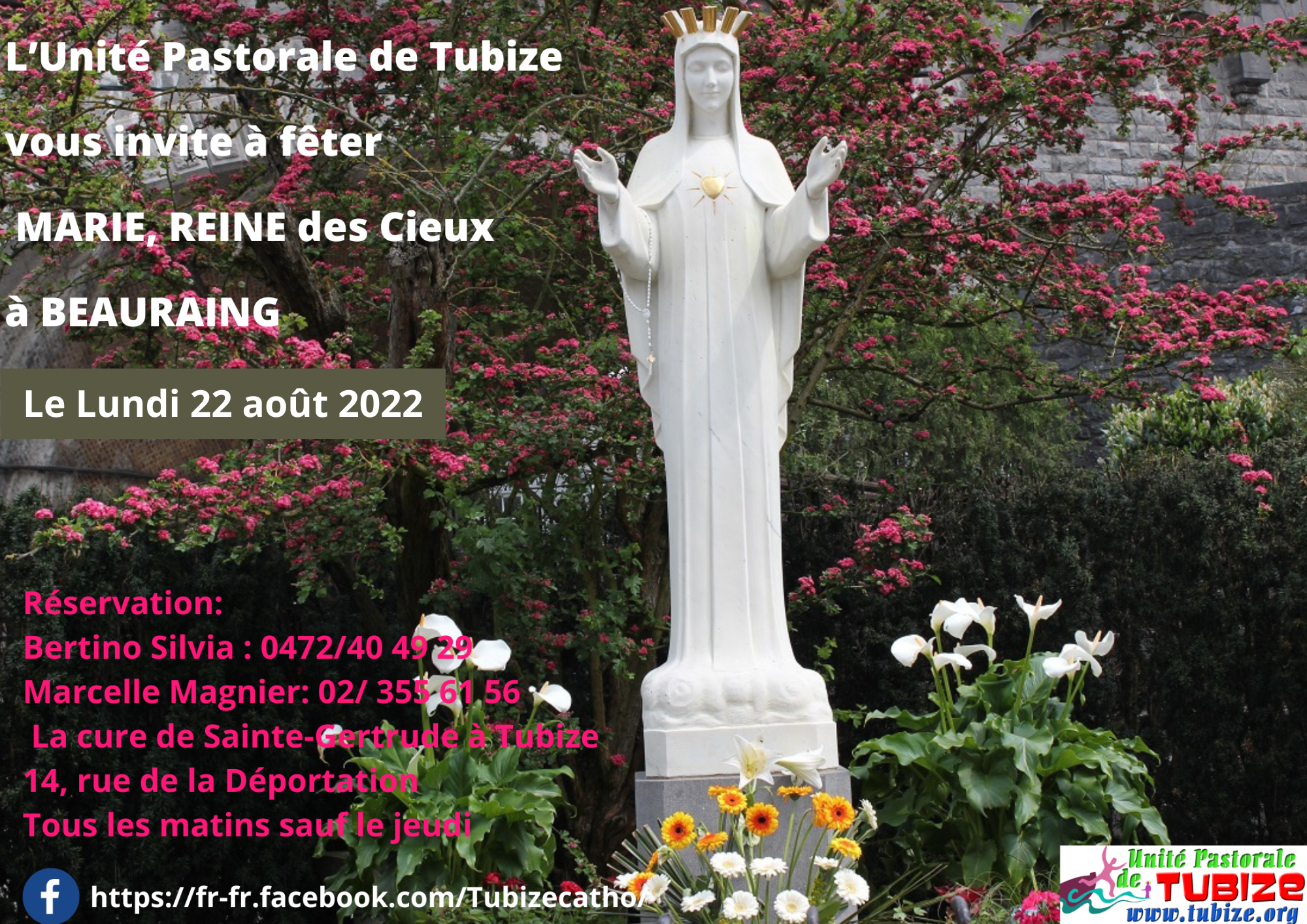 Pèlerinage à Beauraing – Unité pastorale de Tubize